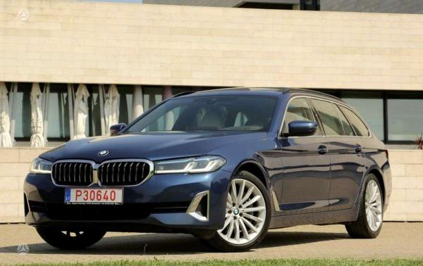 Blue BMW 530 2020 in Vilnius, with an engine capacity of 3.00 L and mileage of 176 thousand km for 26600 €, photo 1 on AUTOMOTO.COM.LV