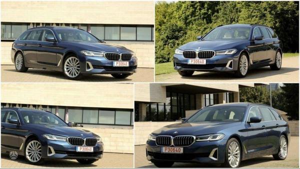 Blue BMW 530 2020 in Vilnius, with an engine capacity of 3.00 L and mileage of 176 thousand km for 26600 €, photo 3 on AUTOMOTO.COM.LV