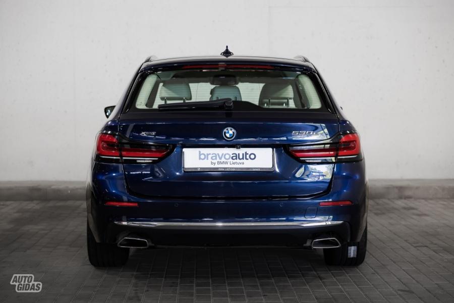 Blue BMW 530 2021 in Vilnius, with an engine capacity of 2.00 L and mileage of 71 thousand km for 33991 €, photo 13 on AUTOMOTO.COM.LV