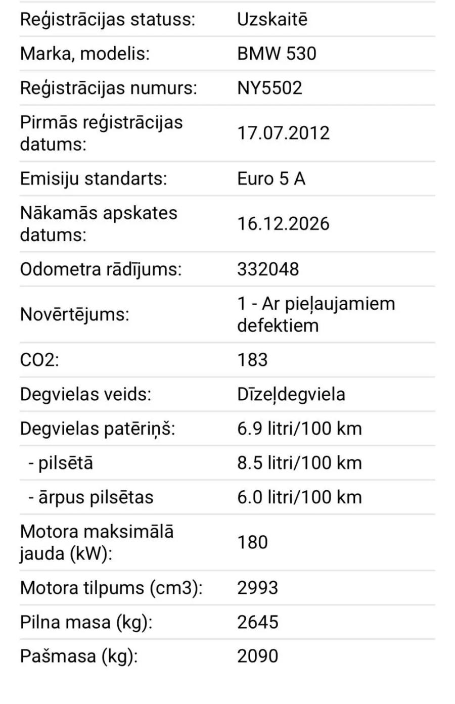 Brūns BMW 530 2012 Rīga, ar dzinēja tilpumu 3.00 L un nobraukumu 337 tūkst. km par 8400 €, foto 28 vietnē AUTOMOTO.COM.LV