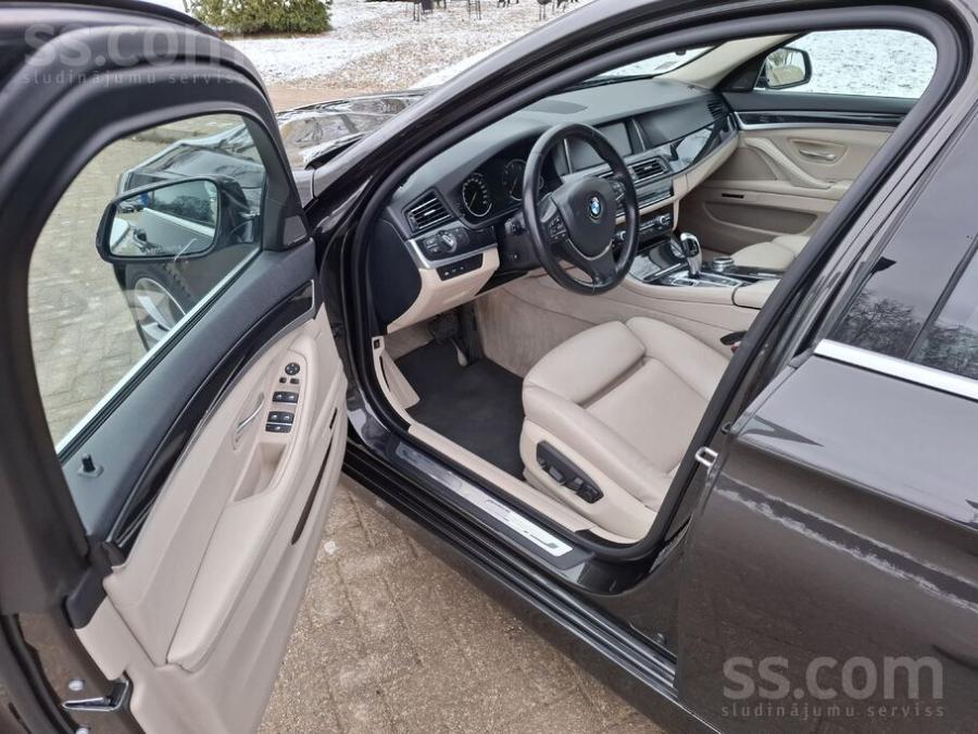 Brown BMW 530 2014 in Riga, with an engine capacity of 3.00 L and mileage of 238 thousand km for 15530 €, photo 5 on AUTOMOTO.COM.LV