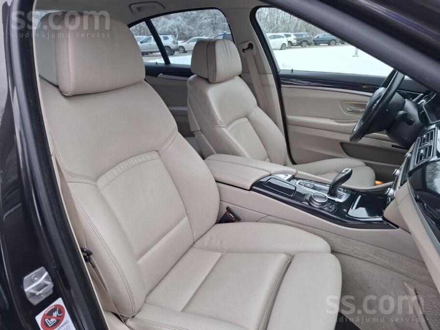Brown BMW 530 2014 in Riga, with an engine capacity of 3.00 L and mileage of 238 thousand km for 15530 €, photo 7 on AUTOMOTO.COM.LV