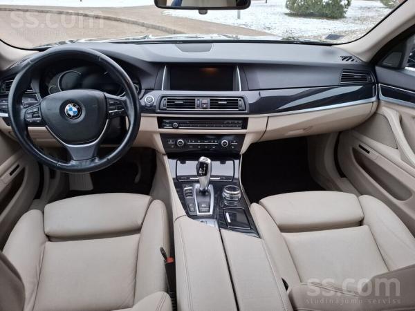 Brown BMW 530 2014 in Riga, with an engine capacity of 3.00 L and mileage of 238 thousand km for 15530 €, photo 10 on AUTOMOTO.COM.LV