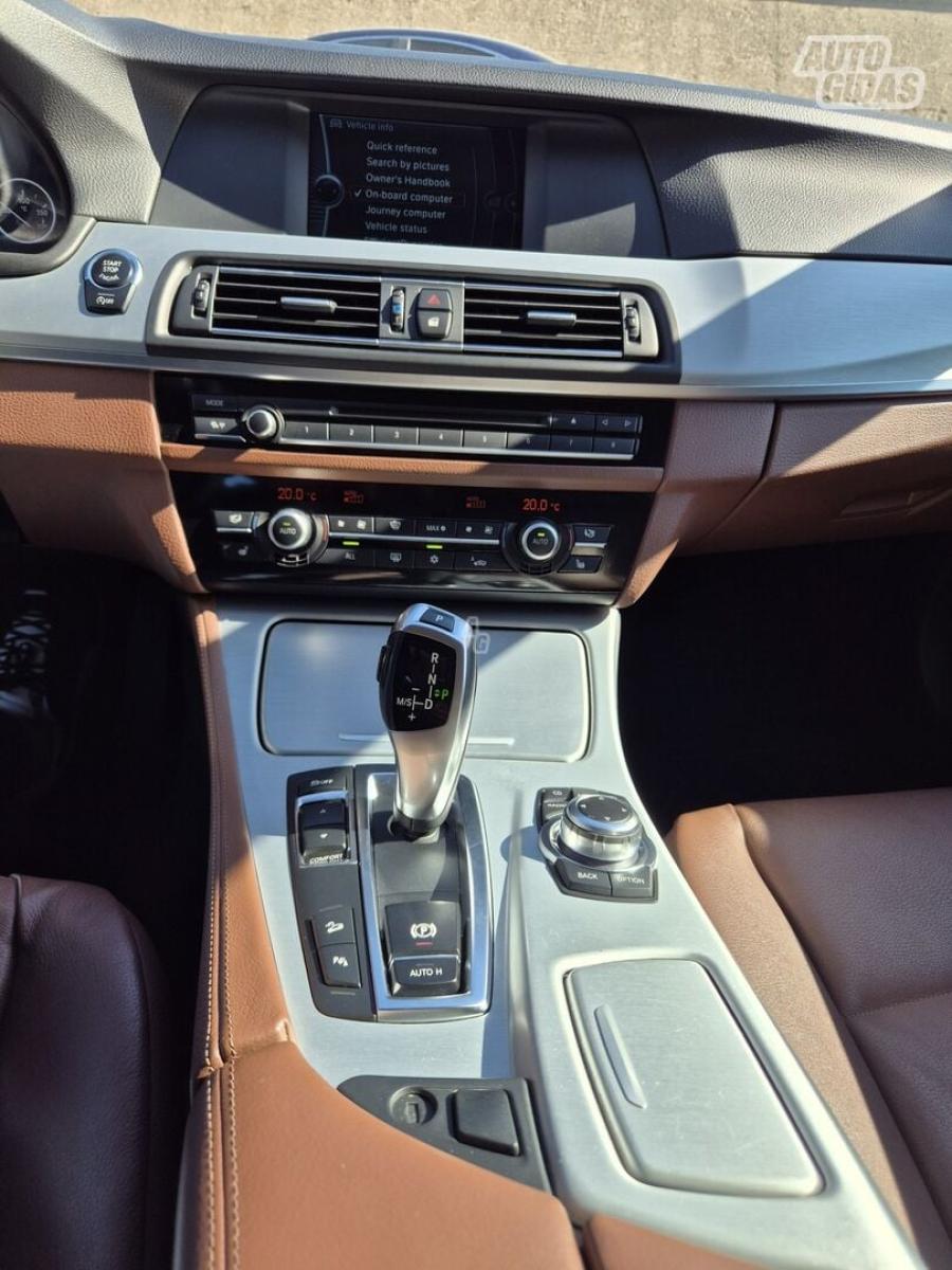 Brown BMW 530 2011 in Vilnius, with an engine capacity of 3.00 L and mileage of 266 thousand km for 8900 €, photo 12 on AUTOMOTO.COM.LV