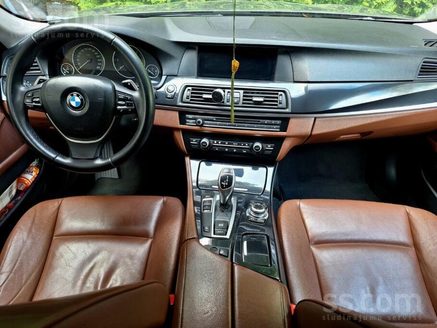 Brown BMW 530 2011 in Riga, with an engine capacity of 3.00 L and mileage of 410 thousand km for 7100 €, photo 17 on AUTOMOTO.COM.LV