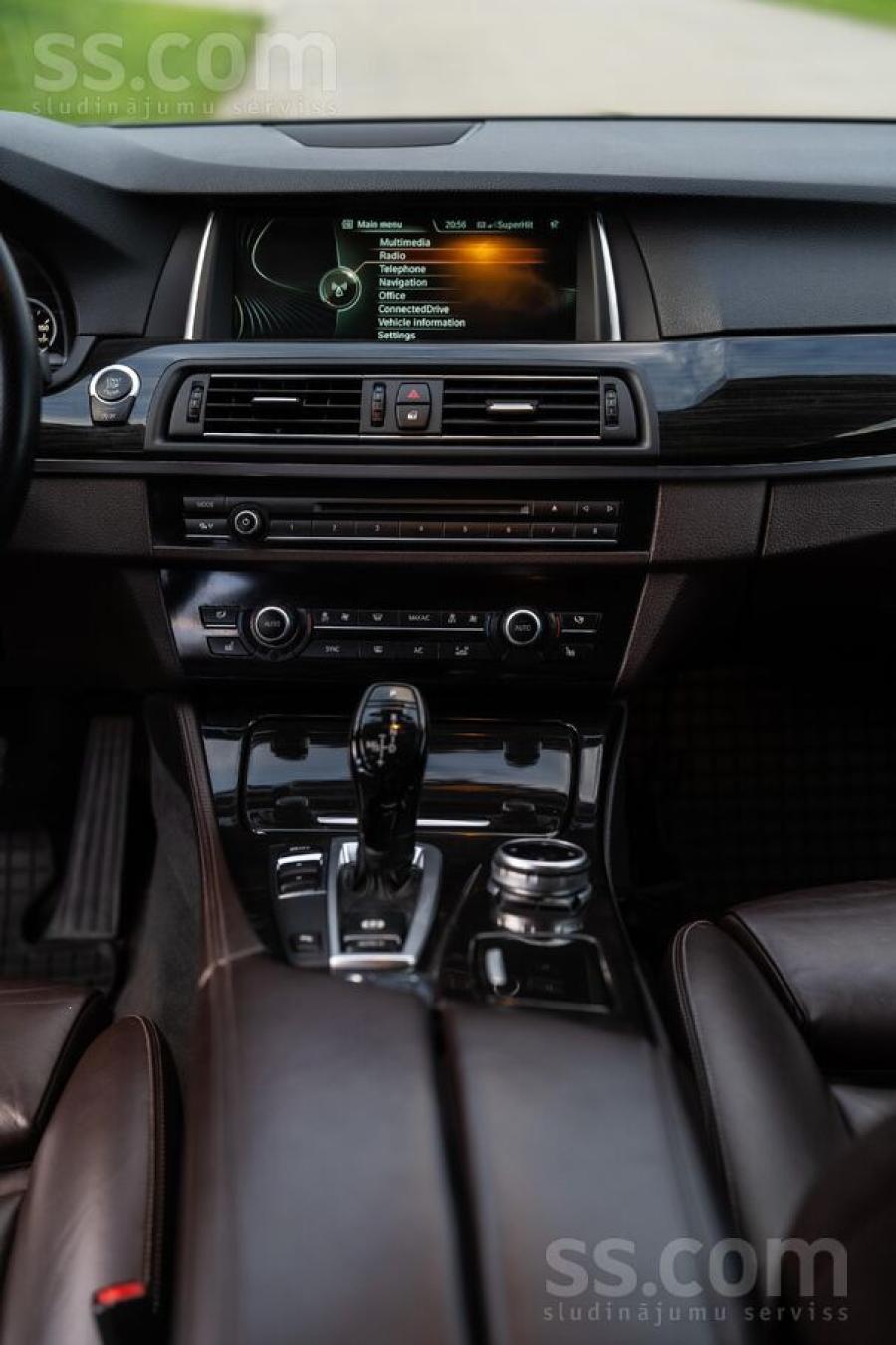 Brown BMW 530 2014 in Riga, with an engine capacity of 3.00 L and mileage of 0 thousand km for 12700 €, photo 6 on AUTOMOTO.COM.LV