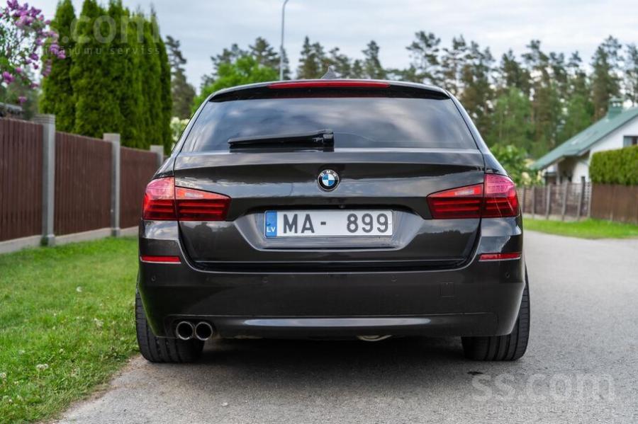 Brown BMW 530 2014 in Riga, with an engine capacity of 3.00 L and mileage of 0 thousand km for 12700 €, photo 17 on AUTOMOTO.COM.LV
