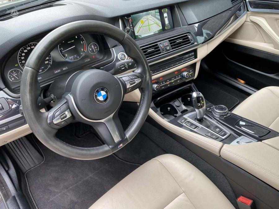 Brown BMW 530 2014 in Marijampole, with an engine capacity of 2.99 L and mileage of 340 thousand km for 9350 €, photo 35 on AUTOMOTO.COM.LV