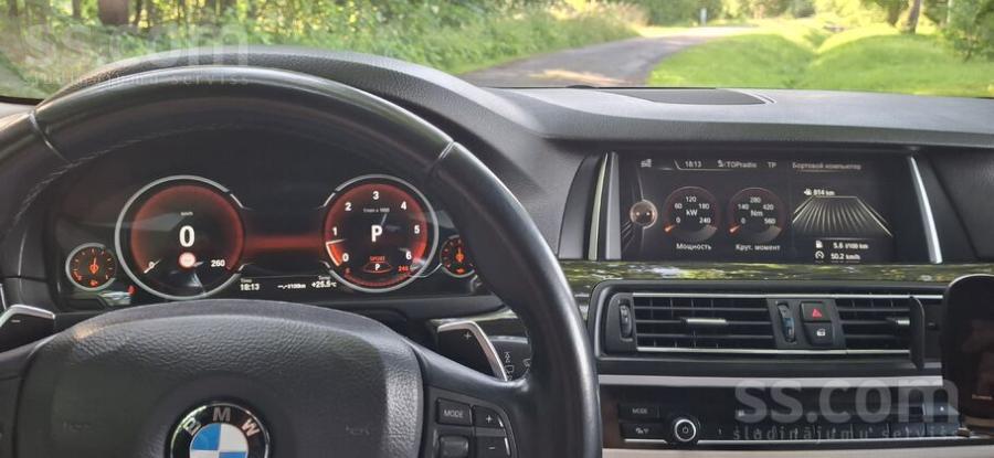 Brown BMW 530 2015 in Ogre, with an engine capacity of 3.00 L and mileage of 315 thousand km for 10400 €, photo 14 on AUTOMOTO.COM.LV