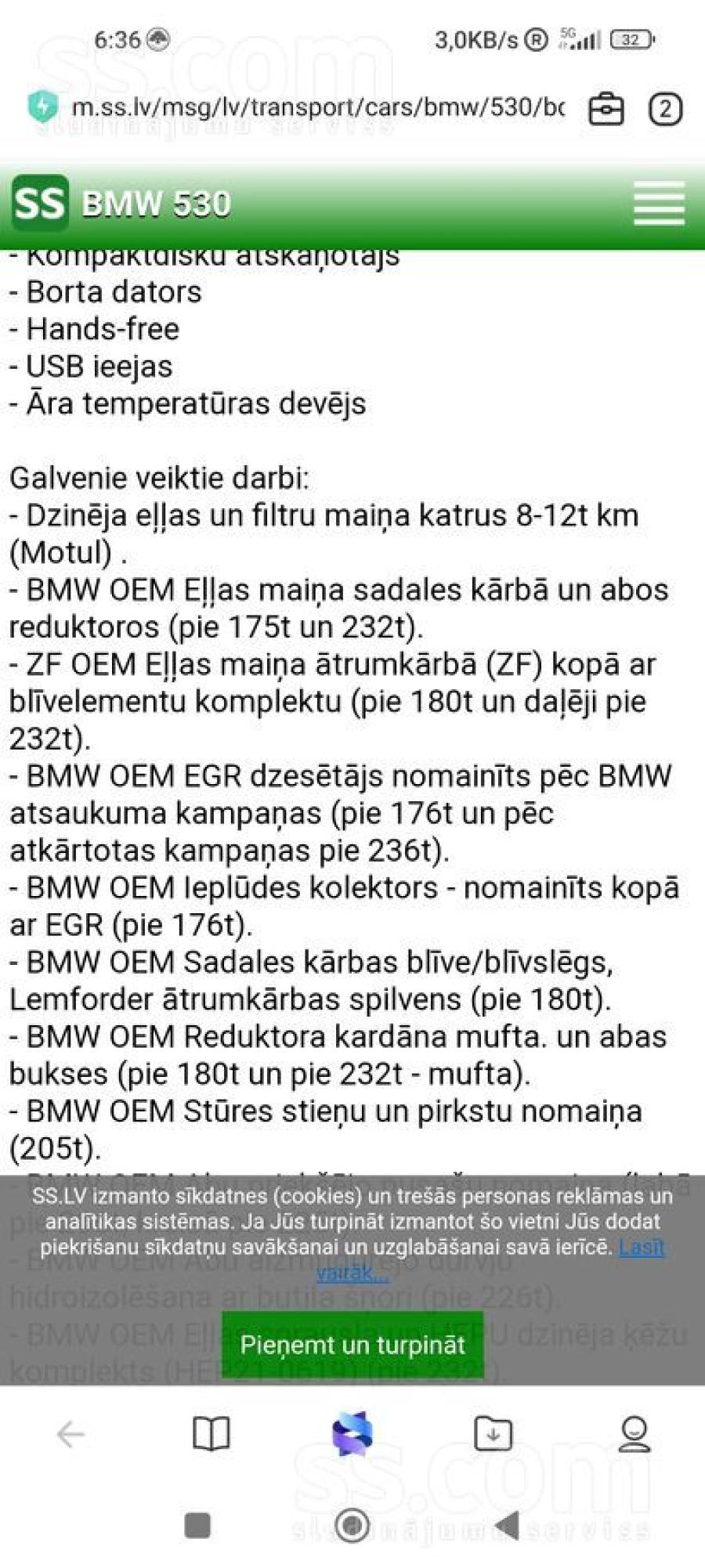 Brūns BMW 530 2017 Tukums, ar dzinēja tilpumu 3.00 L un nobraukumu 259 tūkst. km par 15550 €, foto 25 vietnē AUTOMOTO.COM.LV