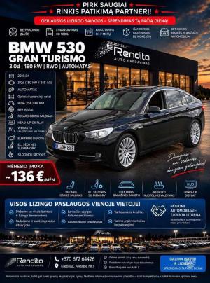 Black BMW 530 Gran Turismo 2010 in Kretinga, with an engine capacity of 2.99 L and mileage of 259 thousand km for 9799 €, photo 41 on AUTOMOTO.COM.LV