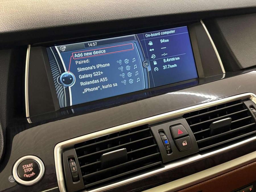 Melns BMW 530 Gran Turismo 2012 Marijampole, ar dzinēja tilpumu 2.99 L un nobraukumu 273 tūkst. km par 8999 €, foto 10 vietnē AUTOMOTO.COM.LV