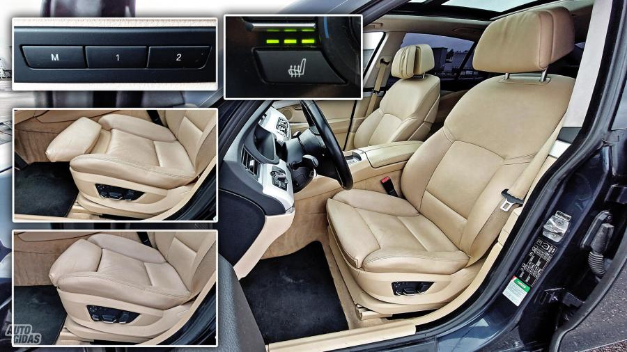 Blue BMW 530 Gran Turismo 2010 in Vilnius, with an engine capacity of 3.00 L and mileage of 335 thousand km for 9900 €, photo 31 on AUTOMOTO.COM.LV