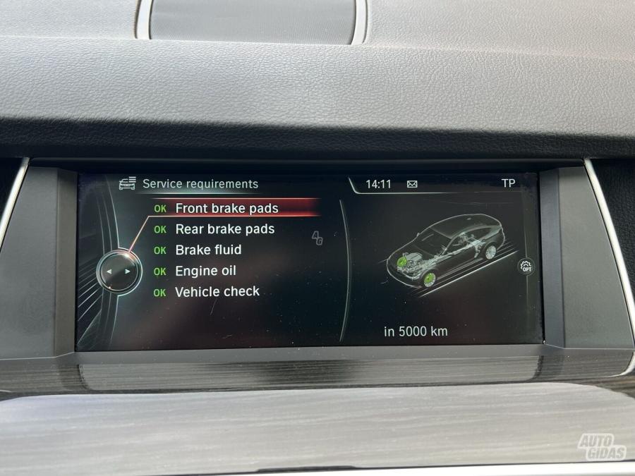 Grey BMW 530 Gran Turismo 2014 in Kedainiai, with an engine capacity of 3.00 L and mileage of 255 thousand km for 9950 €, photo 30 on AUTOMOTO.COM.LV