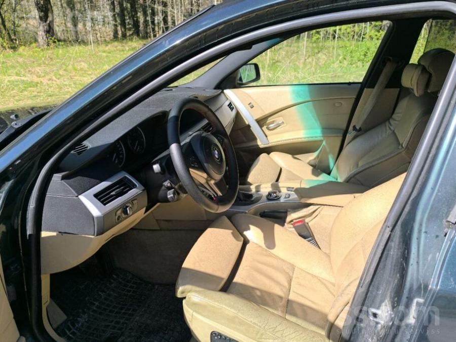 Green BMW 530 2004 in Rezekne, with an engine capacity of 3.00 L and mileage of 363 thousand km for 3600 €, photo 7 on AUTOMOTO.COM.LV