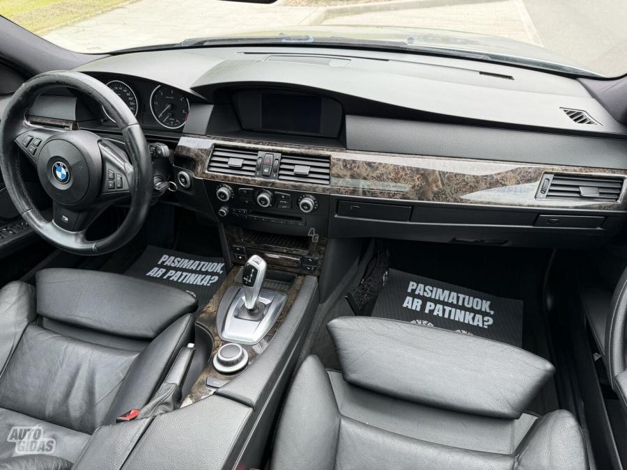 Grey BMW 530 2008 in Vilnius, with an engine capacity of 3.00 L and mileage of 289 thousand km for 4300 €, photo 21 on AUTOMOTO.COM.LV