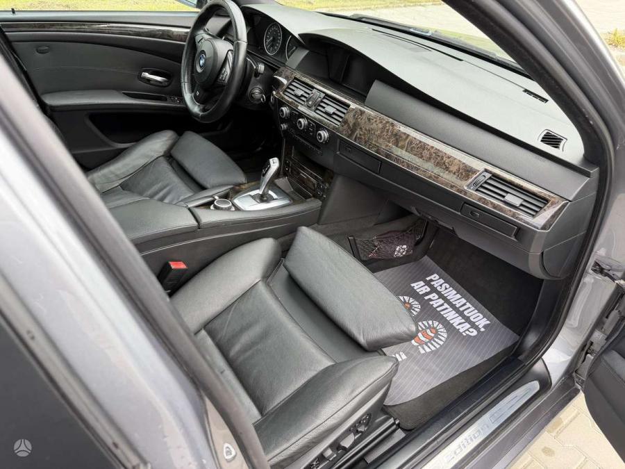 Grey BMW 530 2008 in Vilnius, with an engine capacity of 2.99 L and mileage of 289 thousand km for 4350 €, photo 21 on AUTOMOTO.COM.LV