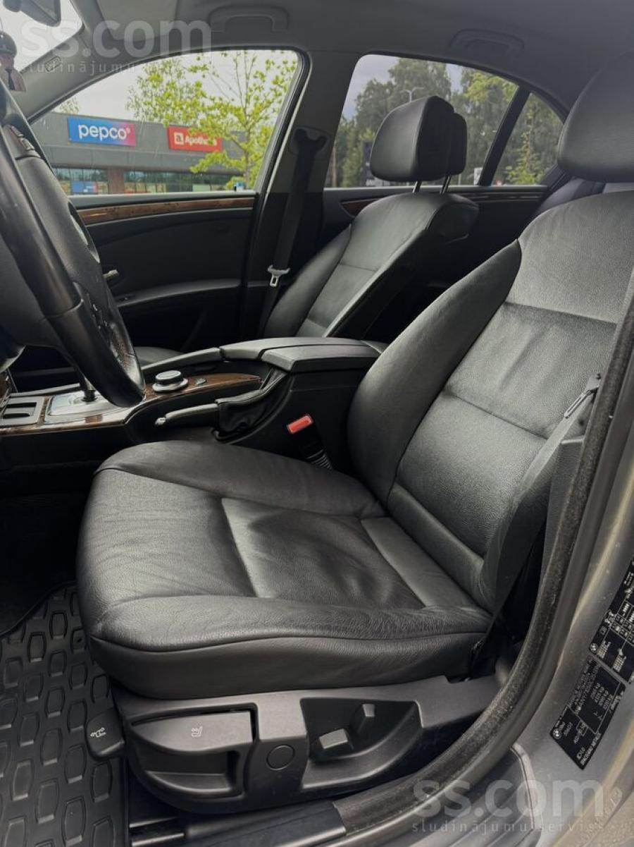 Grey BMW 530 2008 in Riga, with an engine capacity of 3.00 L and mileage of 307 thousand km for 5200 €, photo 9 on AUTOMOTO.COM.LV