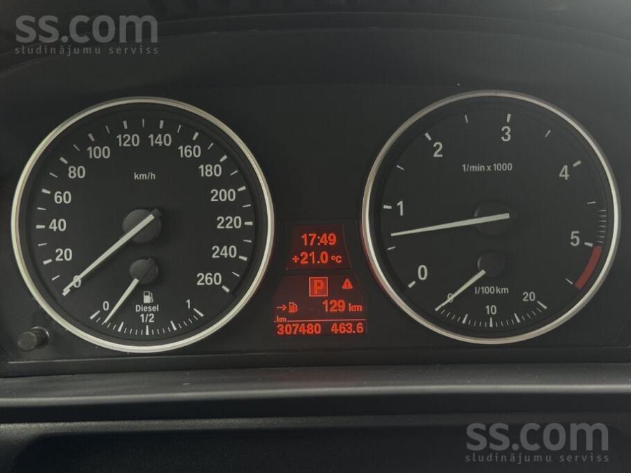 Grey BMW 530 2008 in Riga, with an engine capacity of 3.00 L and mileage of 307 thousand km for 5200 €, photo 19 on AUTOMOTO.COM.LV