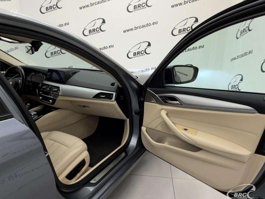 Grey BMW 530 2017 in Vilnius, with an engine capacity of 2.99 L and mileage of 346 thousand km for 17500 €, photo 10 on AUTOMOTO.COM.LV