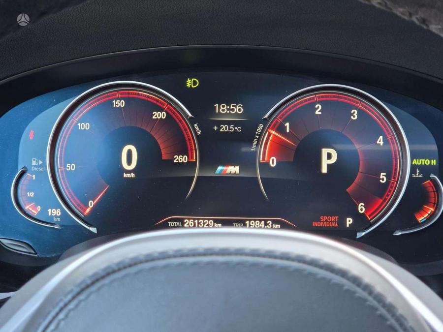 Grey BMW 530 2017 in Vilnius, with an engine capacity of 2.99 L and mileage of 262 thousand km for 23500 €, photo 24 on AUTOMOTO.COM.LV