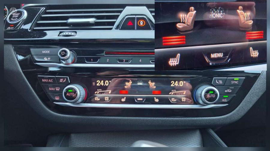 Grey BMW 530 2017 in Vilnius, with an engine capacity of 2.99 L and mileage of 262 thousand km for 23500 €, photo 35 on AUTOMOTO.COM.LV