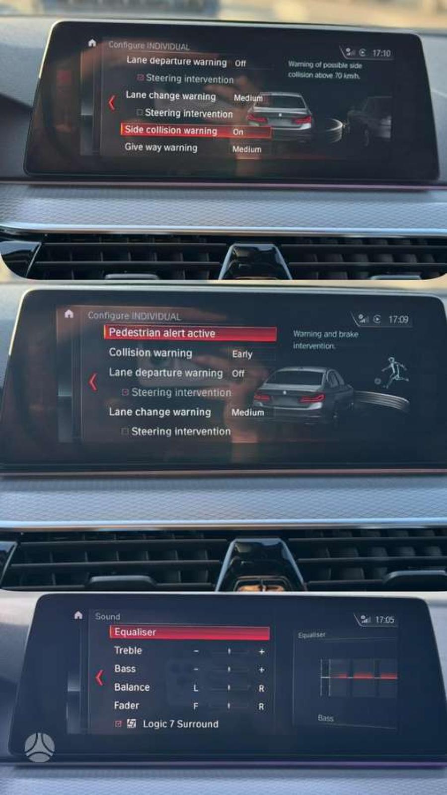 Grey BMW 530 2017 in Kaunas, with an engine capacity of 2.99 L and mileage of 259 thousand km for 22500 €, photo 35 on AUTOMOTO.COM.LV