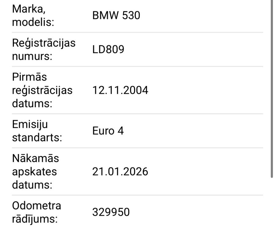Pelēks BMW 530 2004 Rīga, ar dzinēja tilpumu 3.00 L un nobraukumu 0 tūkst. km par 3990 €, foto 31 vietnē AUTOMOTO.COM.LV
