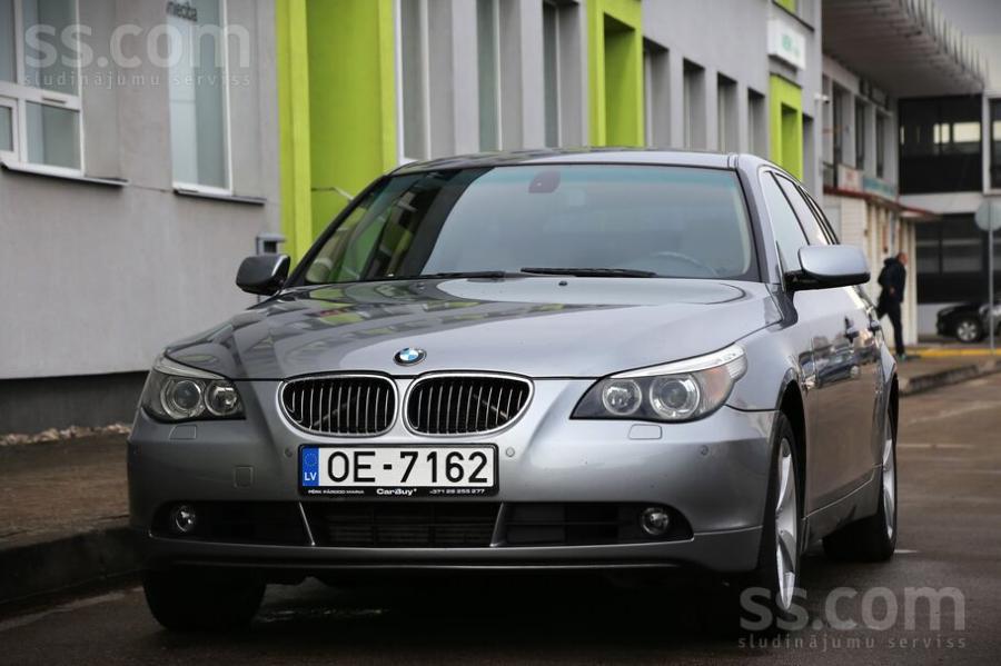 Grey BMW 530 2005 in Riga, with an engine capacity of 3.00 L and mileage of 357 thousand km for 3795 €, photo 1 on AUTOMOTO.COM.LV