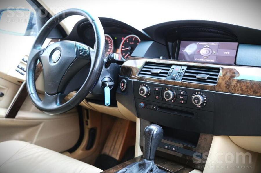 Grey BMW 530 2005 in Riga, with an engine capacity of 3.00 L and mileage of 357 thousand km for 3795 €, photo 13 on AUTOMOTO.COM.LV