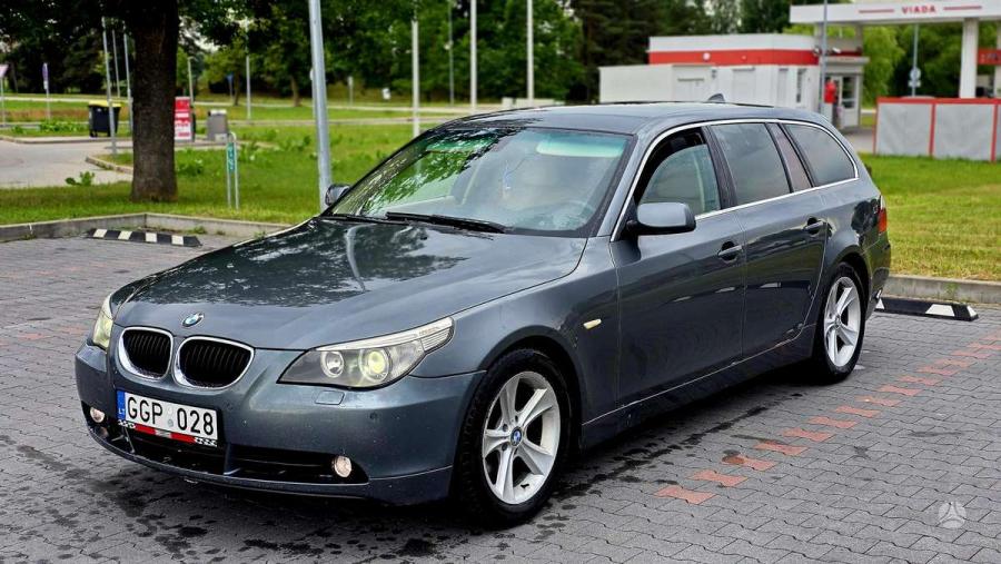 Pelēks BMW 530 2005 Šauļi, ar dzinēja tilpumu 3.00 L un nobraukumu 360 tūkst. km par 2450 €, foto 1 vietnē AUTOMOTO.COM.LV