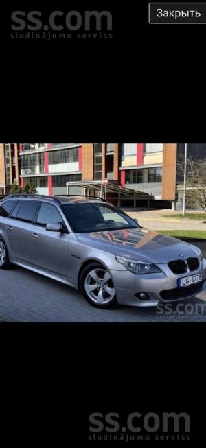 Pelēks BMW 530 2005 Jūrmala, ar dzinēja tilpumu 3.00 L un nobraukumu 390 tūkst. km par 1700 €, foto  vietnē AUTOMOTO.COM.LV