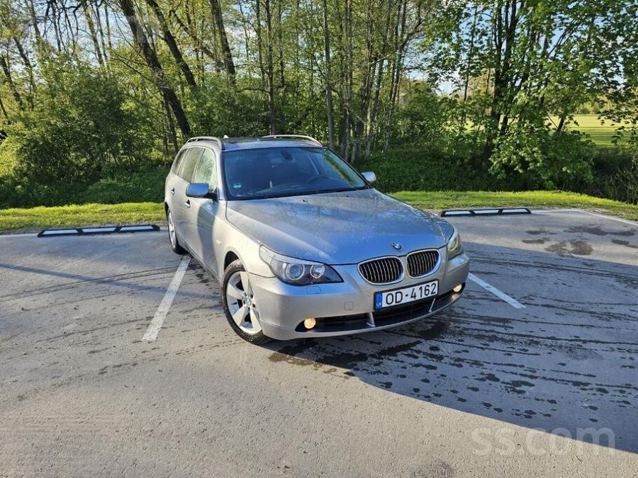 Grey BMW 530 2006 in Aizkraukle, with an engine capacity of 3.00 L and mileage of 307 thousand km for 3750 €, photo 1 on AUTOMOTO.COM.LV