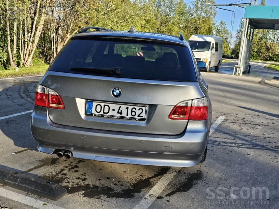 Grey BMW 530 2006 in Aizkraukle, with an engine capacity of 3.00 L and mileage of 307 thousand km for 3750 €, photo 5 on AUTOMOTO.COM.LV