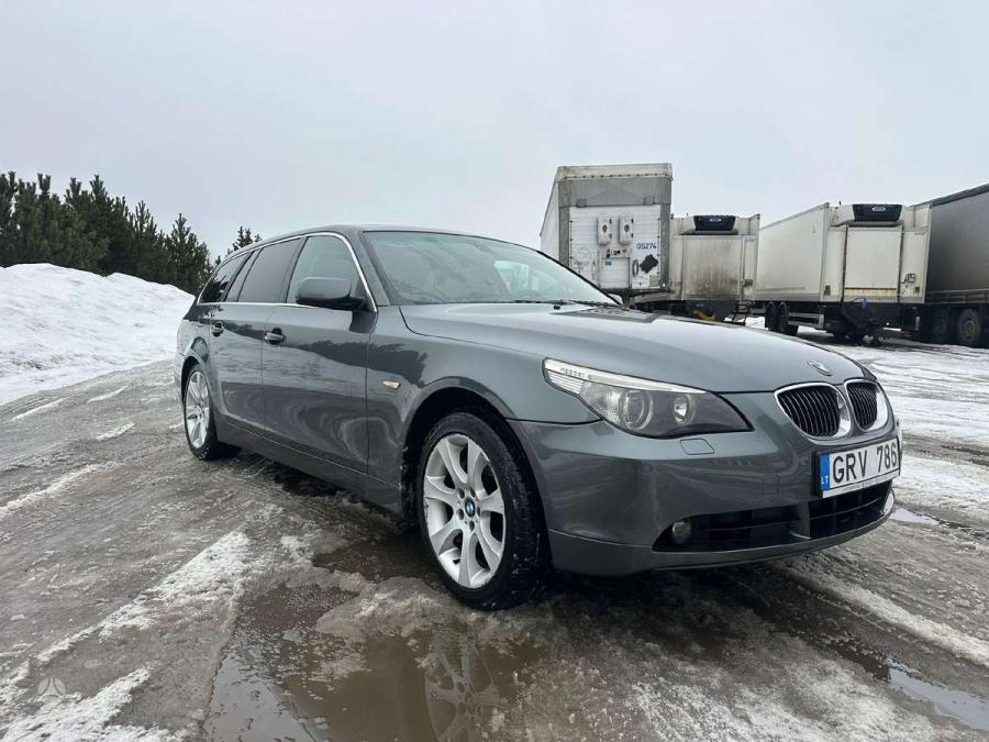 Grey BMW 530 2006 in Vilnius, with an engine capacity of 2.99 L and mileage of 453 thousand km for 3300 €, photo 15 on AUTOMOTO.COM.LV