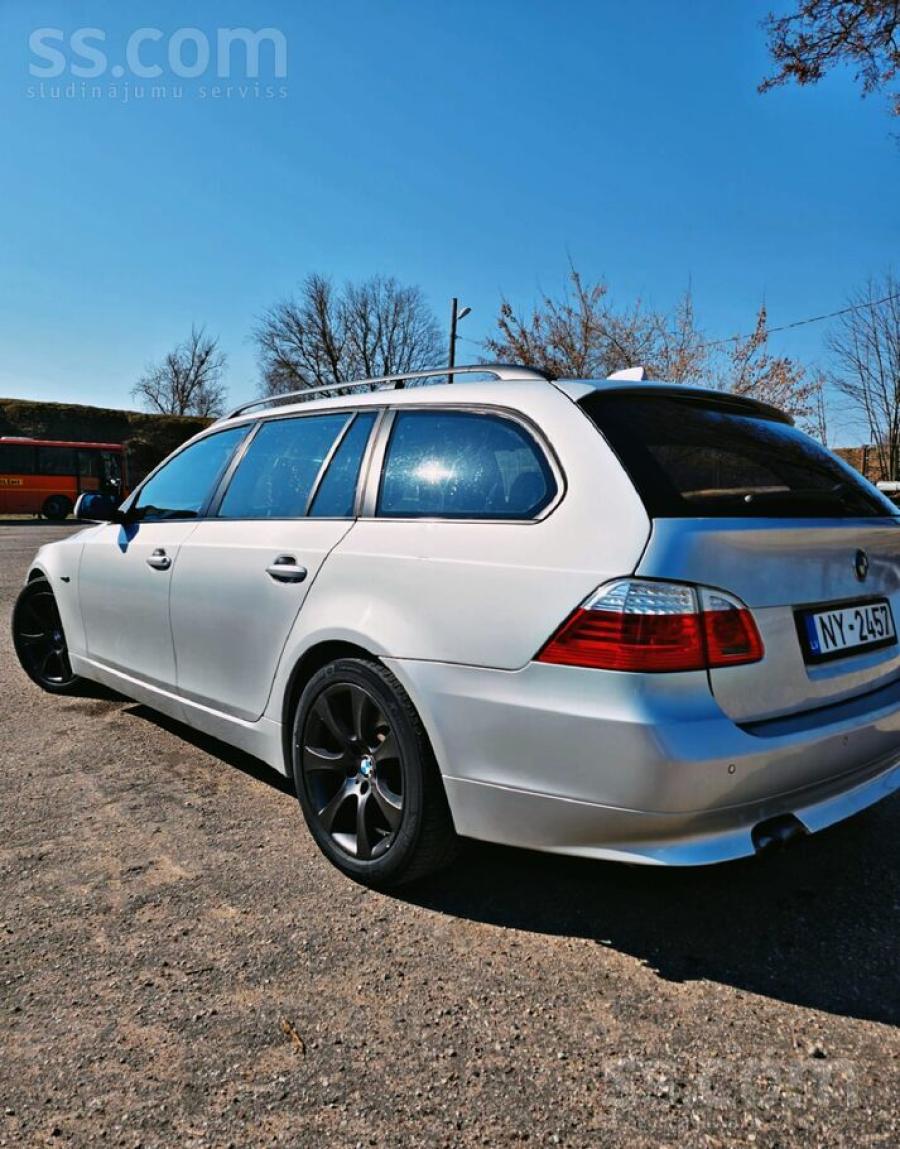 Grey BMW 530 2007 in Aizkraukle, with an engine capacity of 3.00 L and mileage of 290 thousand km for 4100 €, photo 1 on AUTOMOTO.COM.LV