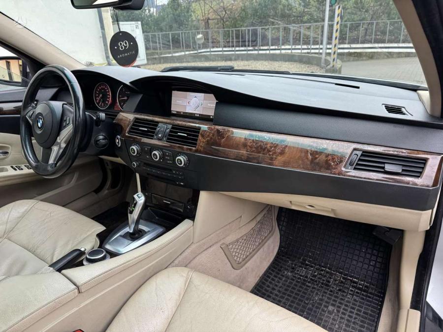 Grey BMW 530 2007 in Klaipeda, with an engine capacity of 2.99 L and mileage of 346 thousand km for 3500 €, photo 10 on AUTOMOTO.COM.LV