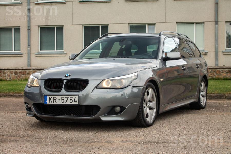 Grey BMW 530 2007 in Jelgava, with an engine capacity of 3.00 L and mileage of 323 thousand km for 4200 €, photo 4 on AUTOMOTO.COM.LV