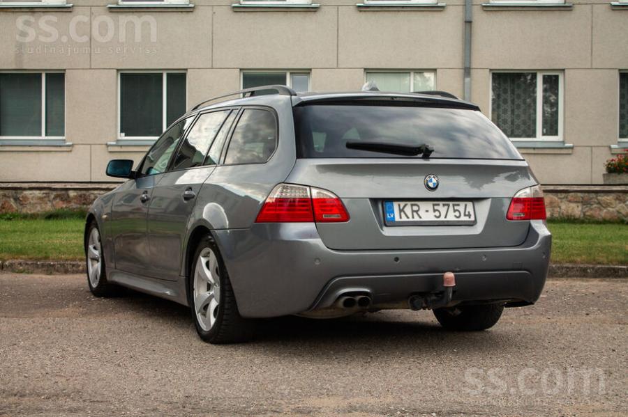 Grey BMW 530 2007 in Jelgava, with an engine capacity of 3.00 L and mileage of 323 thousand km for 4200 €, photo 5 on AUTOMOTO.COM.LV