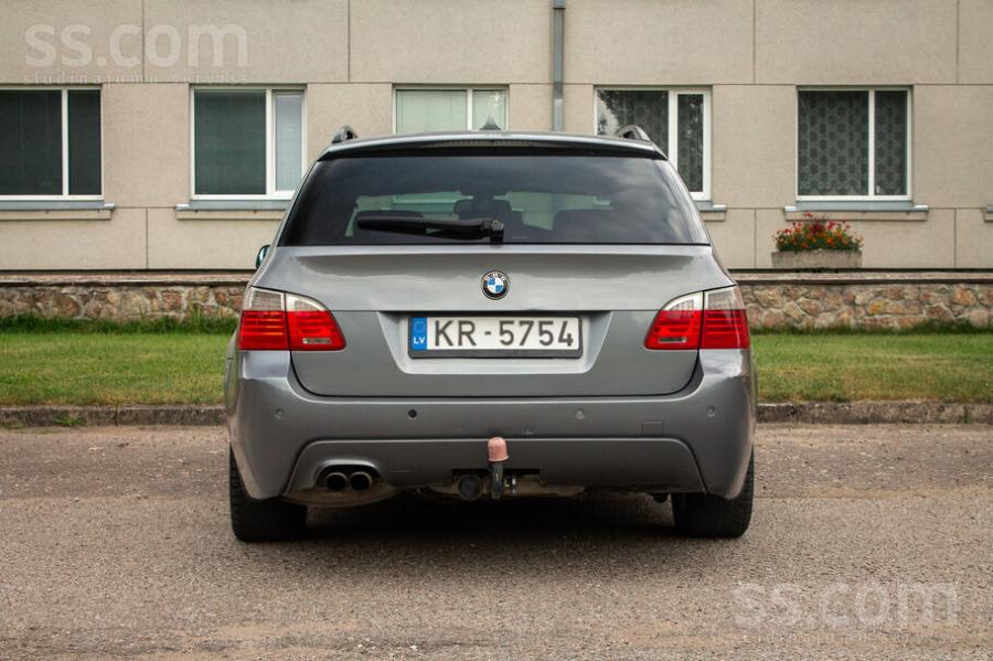 Grey BMW 530 2007 in Jelgava, with an engine capacity of 3.00 L and mileage of 323 thousand km for 4200 €, photo 6 on AUTOMOTO.COM.LV