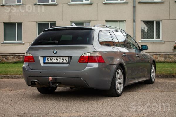 Grey BMW 530 2007 in Jelgava, with an engine capacity of 3.00 L and mileage of 323 thousand km for 4200 €, photo 6 on AUTOMOTO.COM.LV
