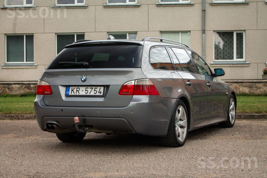 Grey BMW 530 2007 in Jelgava, with an engine capacity of 3.00 L and mileage of 323 thousand km for 4200 €, photo 7 on AUTOMOTO.COM.LV