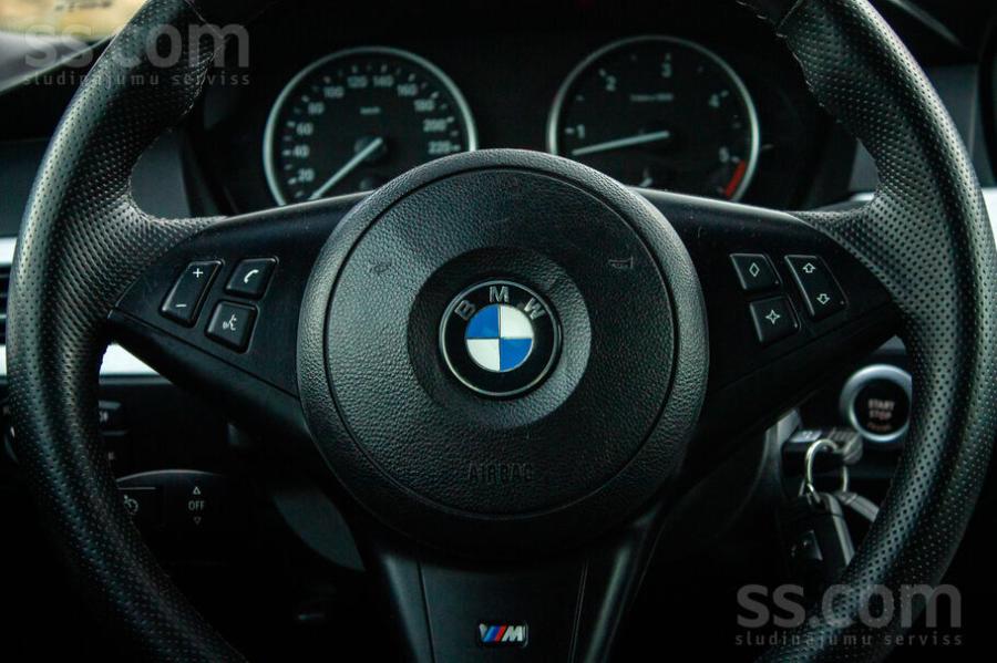 Grey BMW 530 2007 in Jelgava, with an engine capacity of 3.00 L and mileage of 323 thousand km for 4200 €, photo 12 on AUTOMOTO.COM.LV
