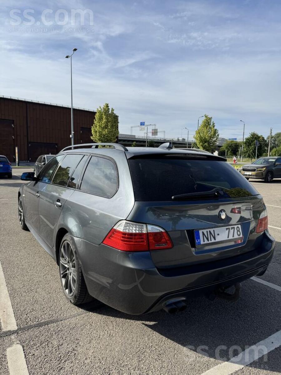 Grey BMW 530 2008 in Riga, with an engine capacity of 3.00 L and mileage of 406 thousand km for 4550 €, photo 6 on AUTOMOTO.COM.LV