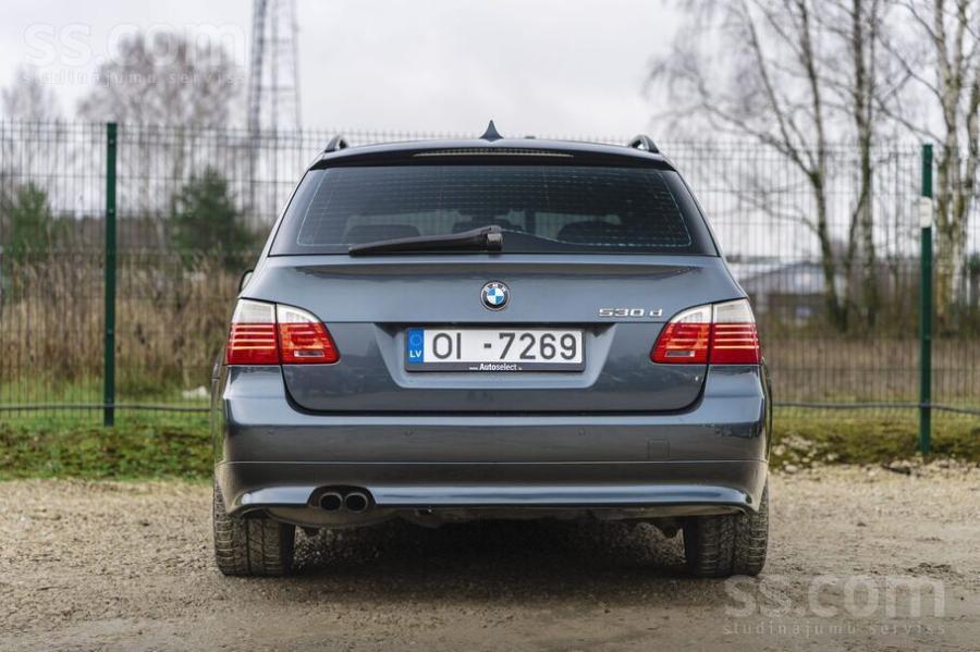 Grey BMW 530 2008 in Riga, with an engine capacity of 3.00 L and mileage of 295 thousand km for 7690 €, photo 5 on AUTOMOTO.COM.LV