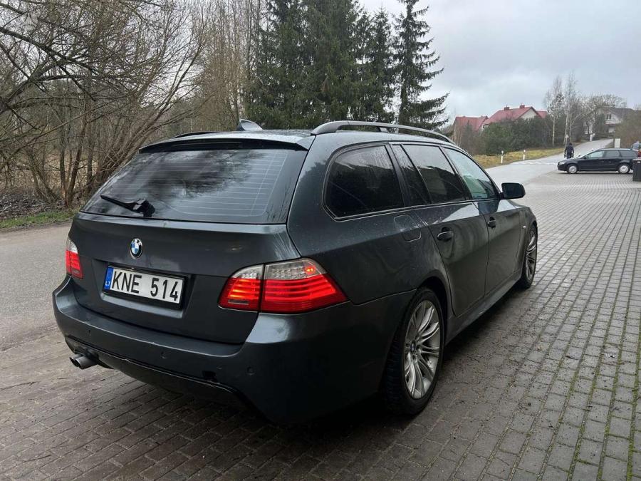 Grey BMW 530 2008 in Vilnius, with an engine capacity of 3.00 L and mileage of 470 thousand km for 3250 €, photo 5 on AUTOMOTO.COM.LV