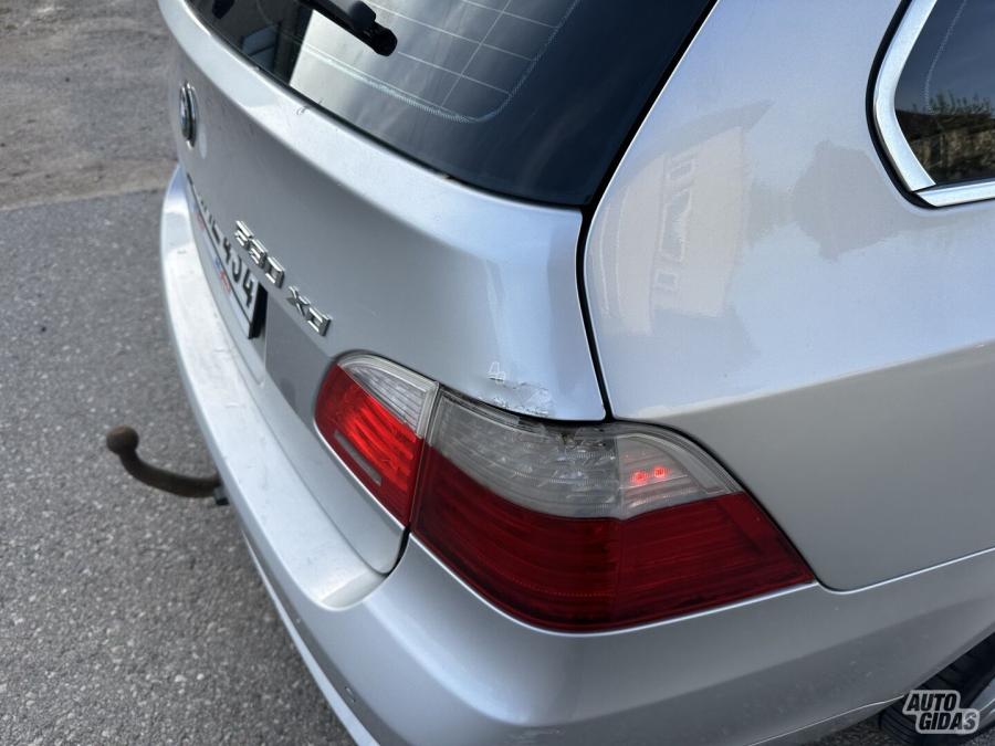 Grey BMW 530 2008 in Utena, with an engine capacity of 3.00 L and mileage of 419 thousand km for 3200 €, photo 14 on AUTOMOTO.COM.LV