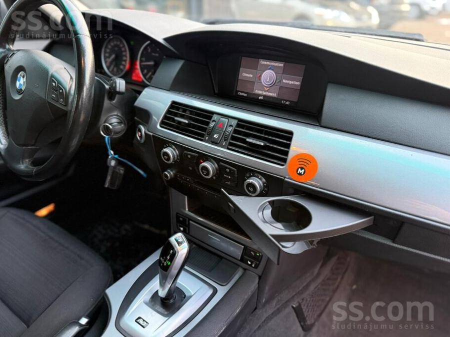 Grey BMW 530 2009 in Riga, with an engine capacity of 3.00 L and mileage of 292 thousand km for 3990 €, photo 19 on AUTOMOTO.COM.LV