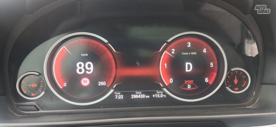 Pelēks BMW 530 2012 Pasvalys, ar dzinēja tilpumu 3.00 L un nobraukumu 296 tūkst. km par 6950 €, foto 14 vietnē AUTOMOTO.COM.LV