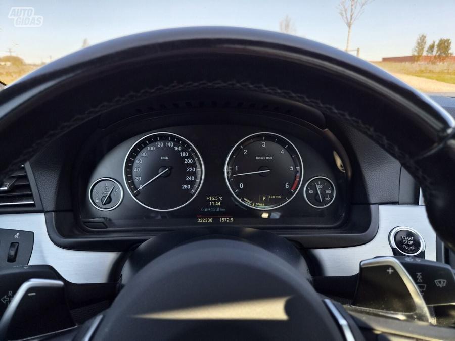 Grey BMW 530 2013 in Klaipeda, with an engine capacity of 3.00 L and mileage of 332 thousand km for 11300 €, photo 14 on AUTOMOTO.COM.LV